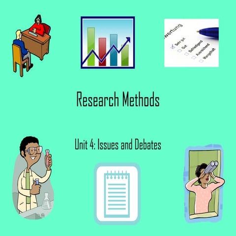 Research Methods (Unit 4: Issues and Debates) | PPT