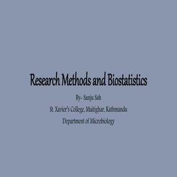 Research methods and biostatistics | PPTX