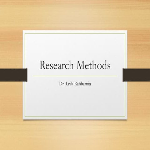 The introduction and difinition of research methods | PPT