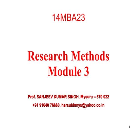 Research methods module 6 [a] pdf | PDF