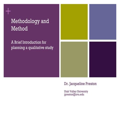 Research Methods: A Brief Introduction To Planning a Qualitative Study ...