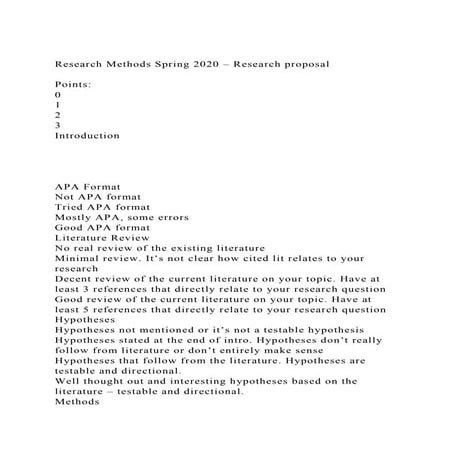 Research Methods Spring 2020 – Research proposal Points 0.docx