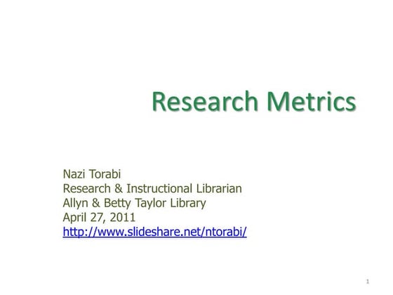 Altmetrics | PPT