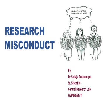 Research Misconduct with recent cases on misconducts | PPTX