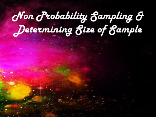 Probability sampling | PPTX