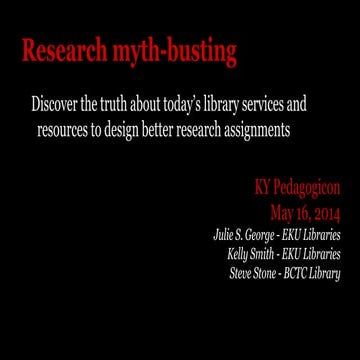 Research myth-busting: Discover the truth about today’s library ...