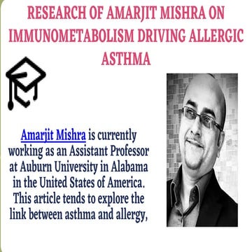 Who Is Amarjit Mishra and His Role at the Auburn University as ...