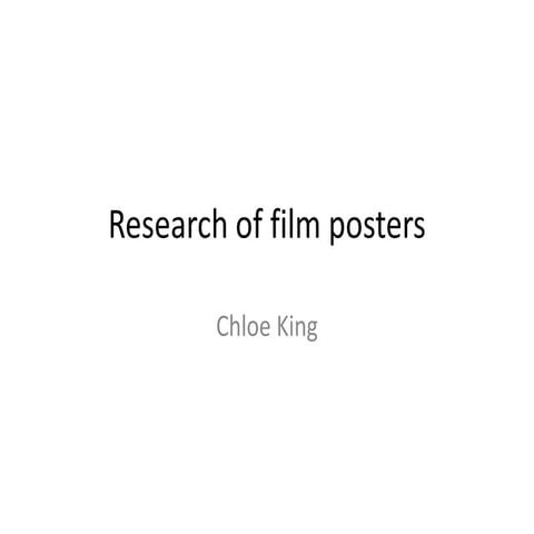 Research of film posters | PPT