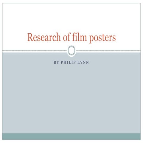 Research of film posters | PPTX