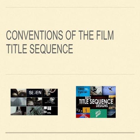 Research of title sequence | PPTX