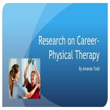 Research on Career- Physical Therapy | PPTX