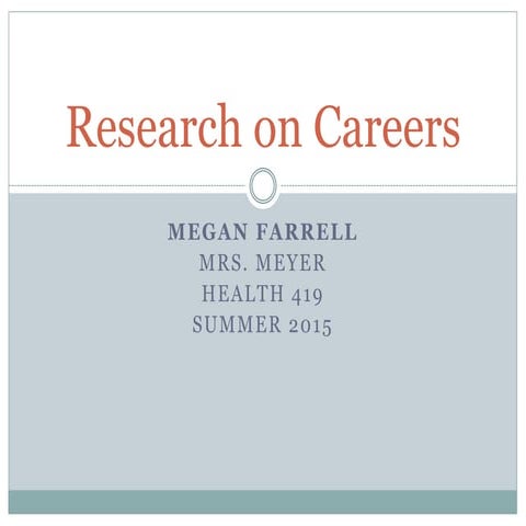 Research on careers | PPT