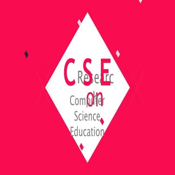 Research on Computer Science Education | PPT