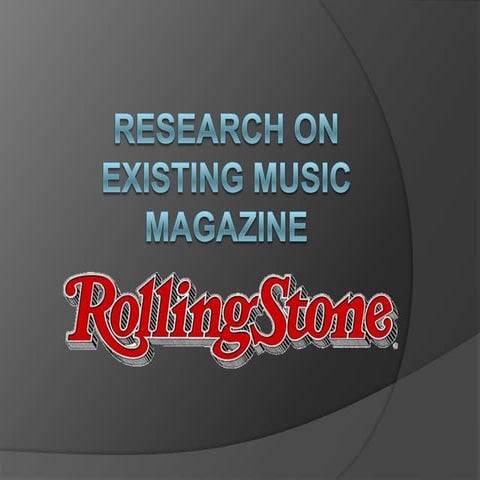 Research on existing music magazine | PPT