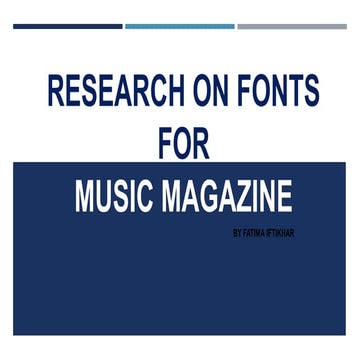 Research on fonts | PPTX
