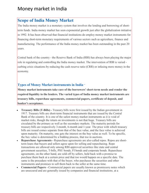 FINANCIAL MARKET NOTES.pdf | Stocks and Bonds | Personal Investing