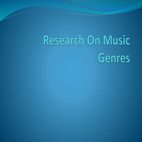 Research on music genres | PPT