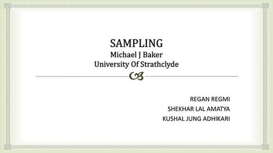 Sampling in research | PDF