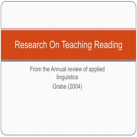 Research on Teaching Reading | PPT