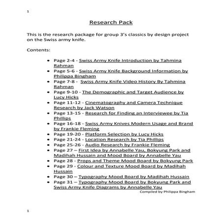 Research pack team 3 | PDF