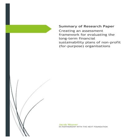 Creating an assessment framework for evaluating the financial ...