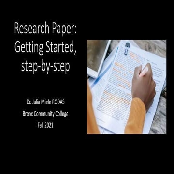 How to Get Started with the Research Paper | PPT