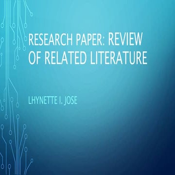 Review of Related Literature | PPTX