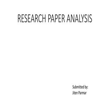 Research paper analysis | PPT
