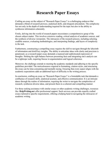 Research Proposal Essay Example. Lane Community College | PDF