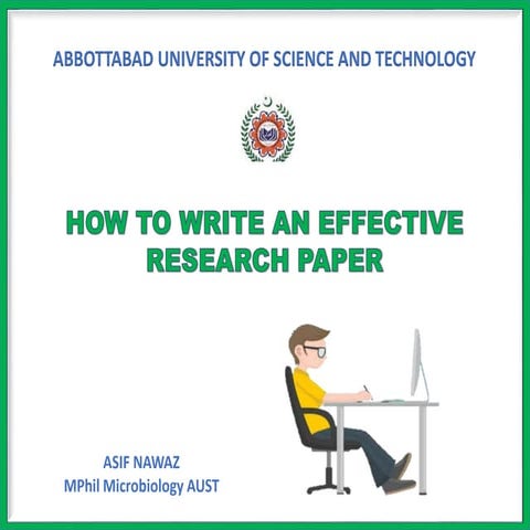 Research paper HOW TO WRITE AN EFFECTIVE RESEARCH PAPER | PPT