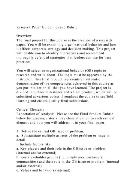 PSY 570 Final Project Guidelines and Grading GuideOverview.docx