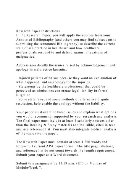 Research Paper GuidelinesThe paper should follow the APA 6th.docx