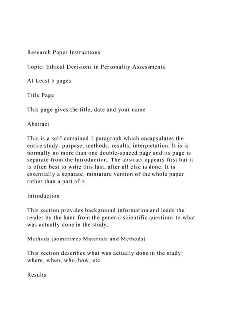 Research Paper GuidelinesThe paper should follow the APA 6th.docx