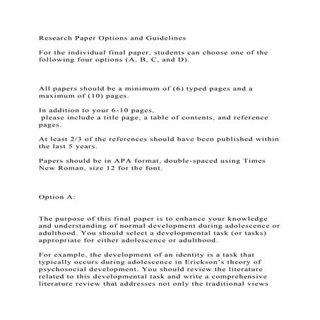 Research Paper Options and GuidelinesFor the individual final pa.docx