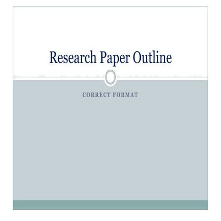 Research Paper Outline | PDF