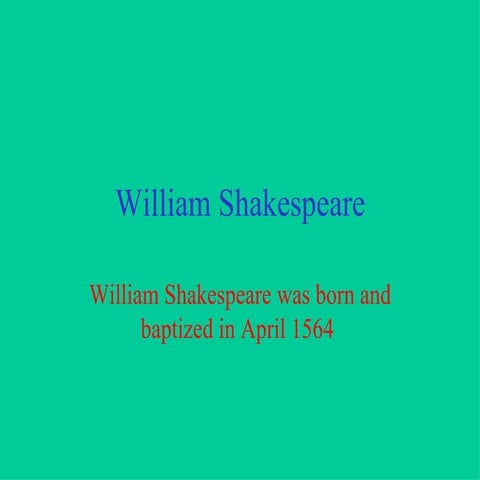 Shakespeare | PPT