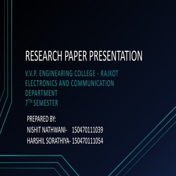 Research paper presentation | PPTX