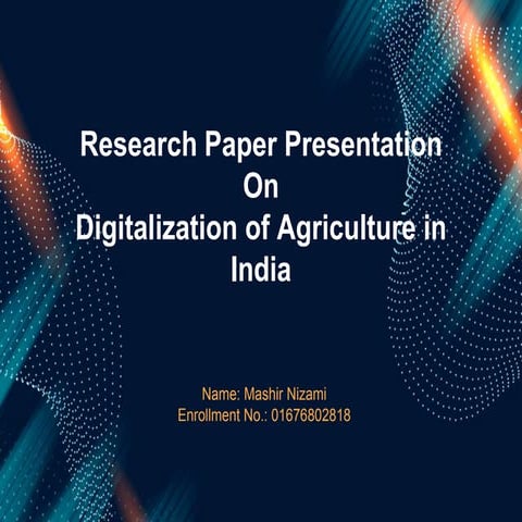 Research paper presentation | PPTX