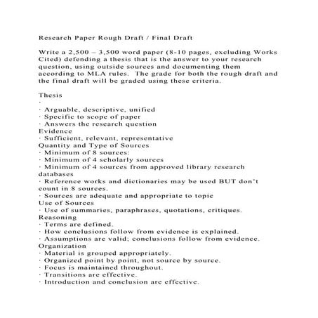 Research Paper Rough Draft Final DraftWrite a 2,500 – 3,500 wo.docx