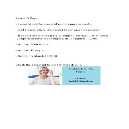 Research Paper Sources should be provided and organize properl.docx