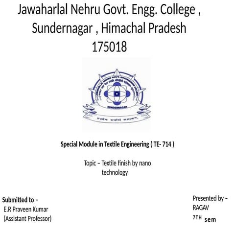 Research Paper Eco Frriendly & by nano technology | PPTX