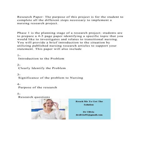 Research Paper The purpose of this project is for the student to co.docx