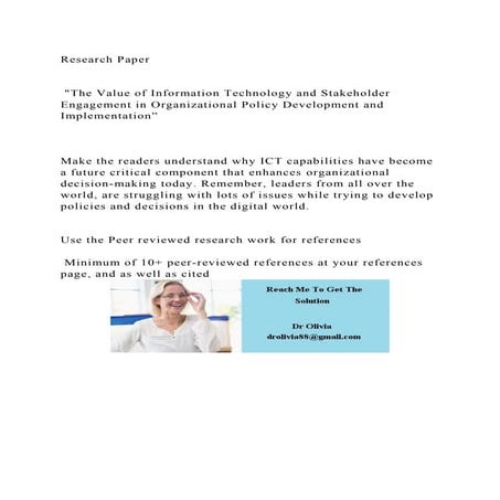 Research Paper The Value of Information Technology and Stakeh.docx