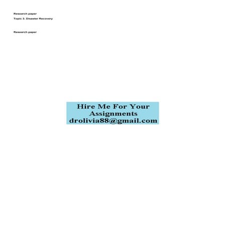 Research paper Topic 3 Disaster Recovery Research paper.pdf