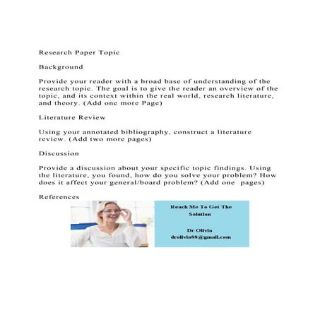 Research Paper TopicBackgroundProvide your reader with a.docx