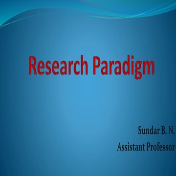 Research paradigms | PPTX