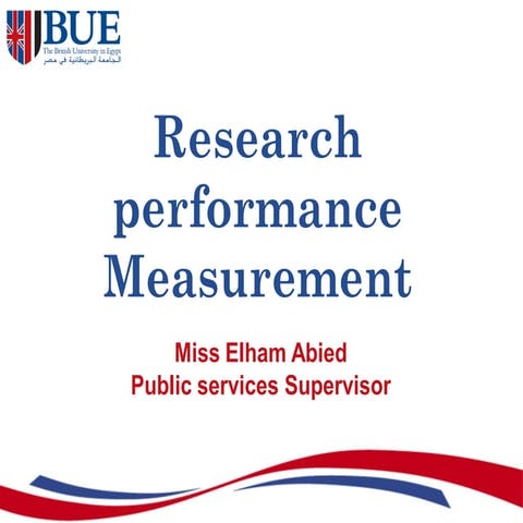 Research performance measurement | PDF