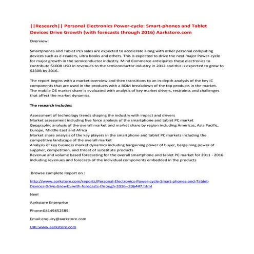 Research personal electronics power cycle smart-phones and tablet ...