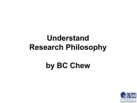 Understanding research philosophies | PPTX | Science