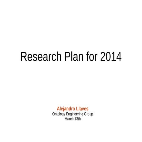 Research Plan 2014 | PPT